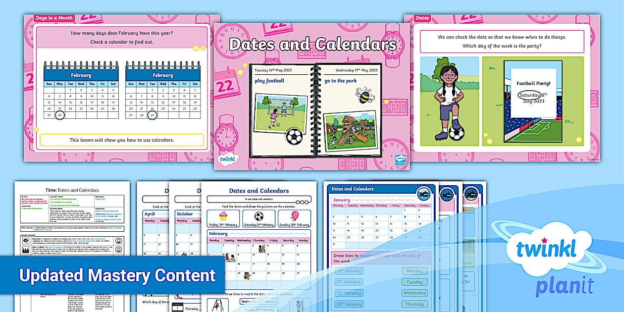 👉 Y1 Dates and Calendars Planit Maths Lesson 5 - Twinkl