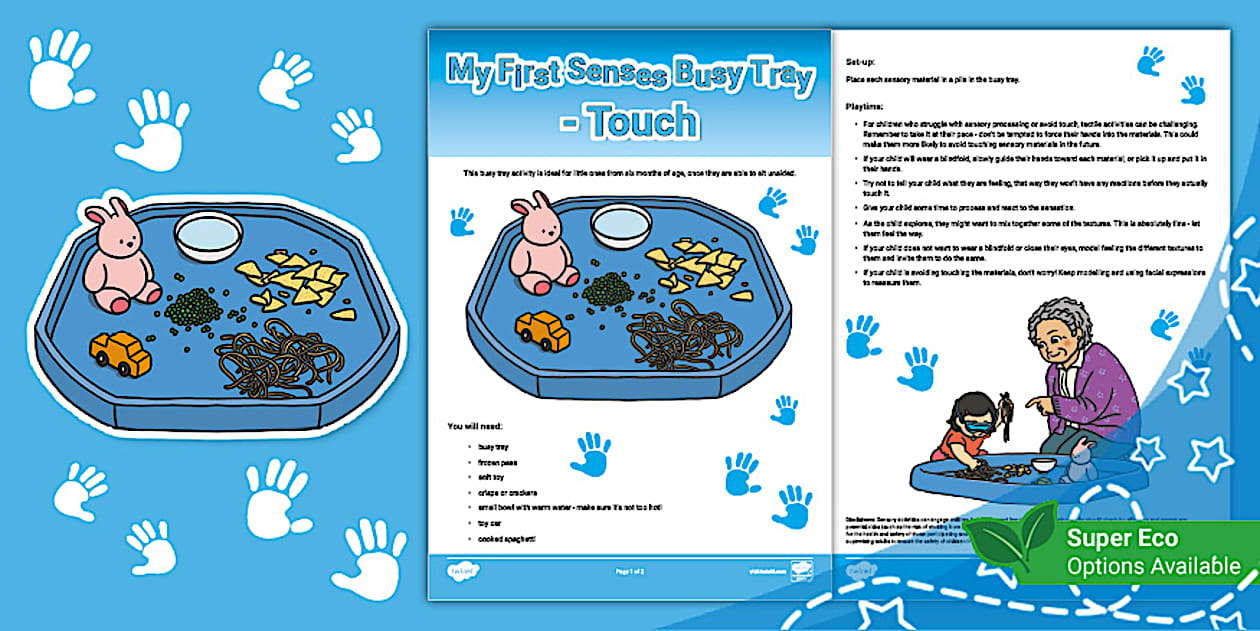 My First Senses Busy Tray - Touch-Themed Busy Tray - Twinkl
