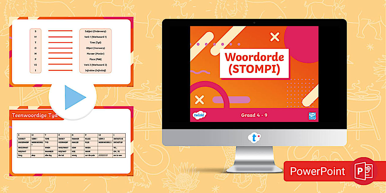 Woordorde PowerPoint (Lehrer gemacht) - Twinkl