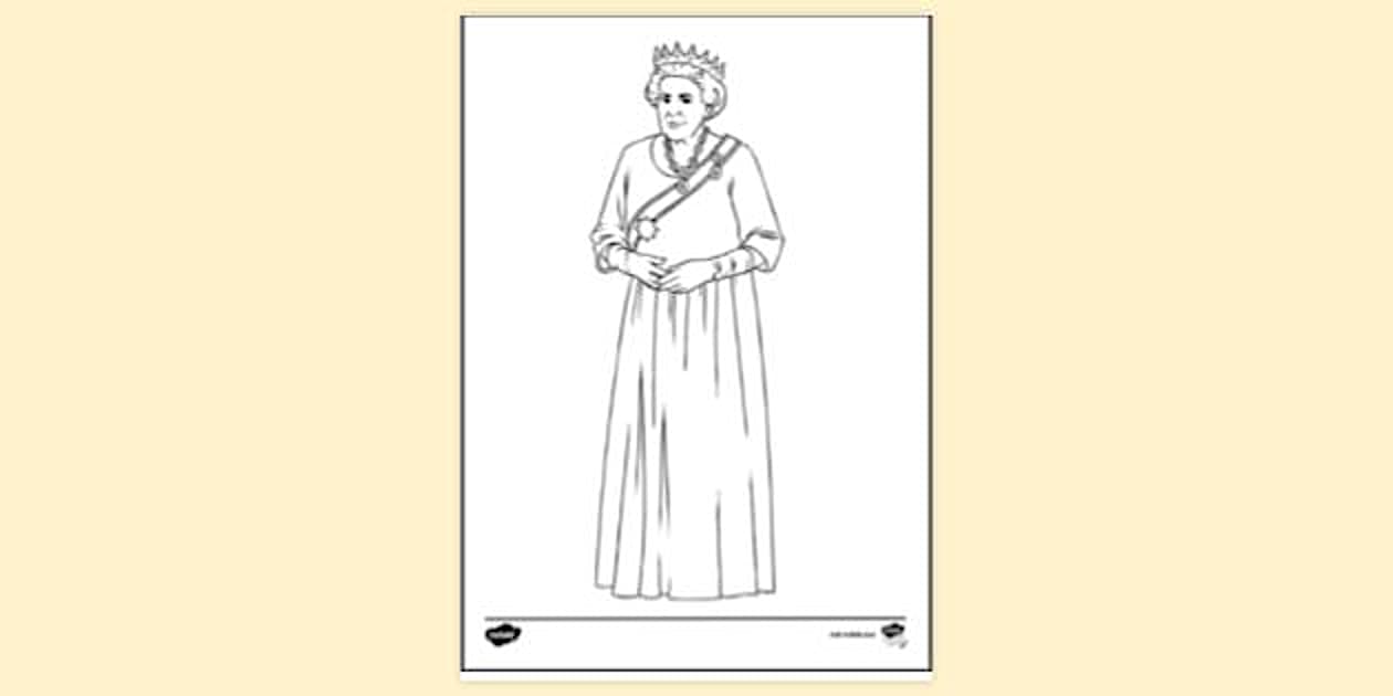 Elizabeth II Colouring Sheet | Colouring Sheets | Twinkl