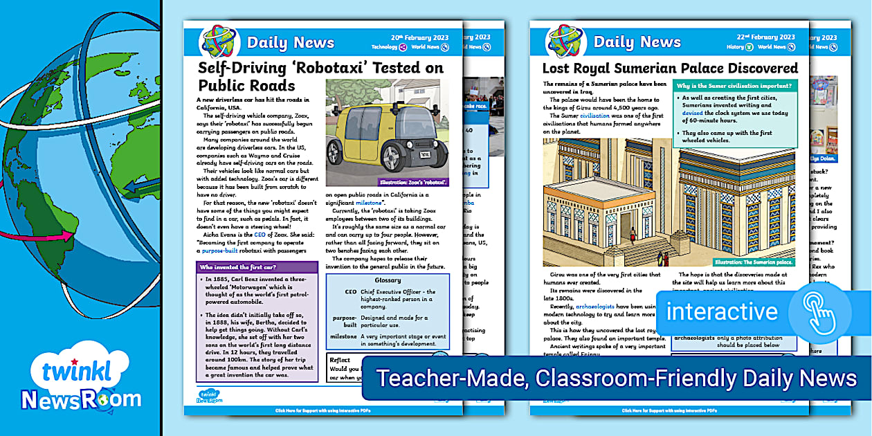 NewsRoom Weekly LKS2 Reading Comprehension Pack - 24th February 2023