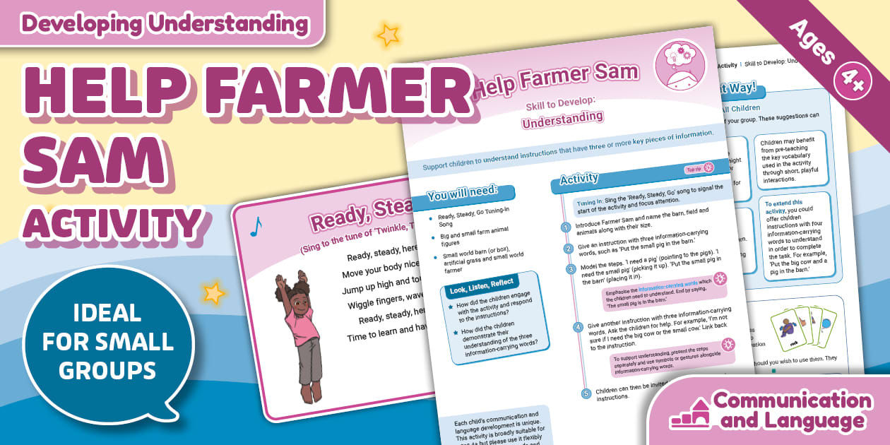Understanding Activity Farmer Sam Communication Language 4+