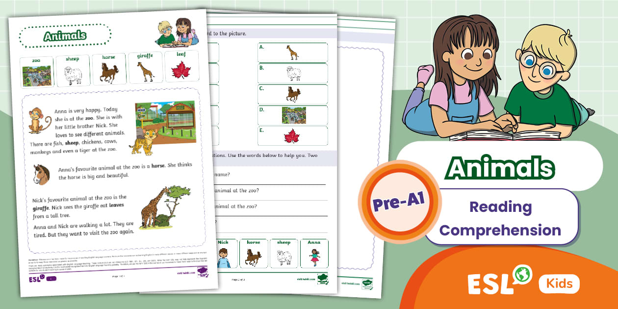 ESL for Beginners - Animals Reading