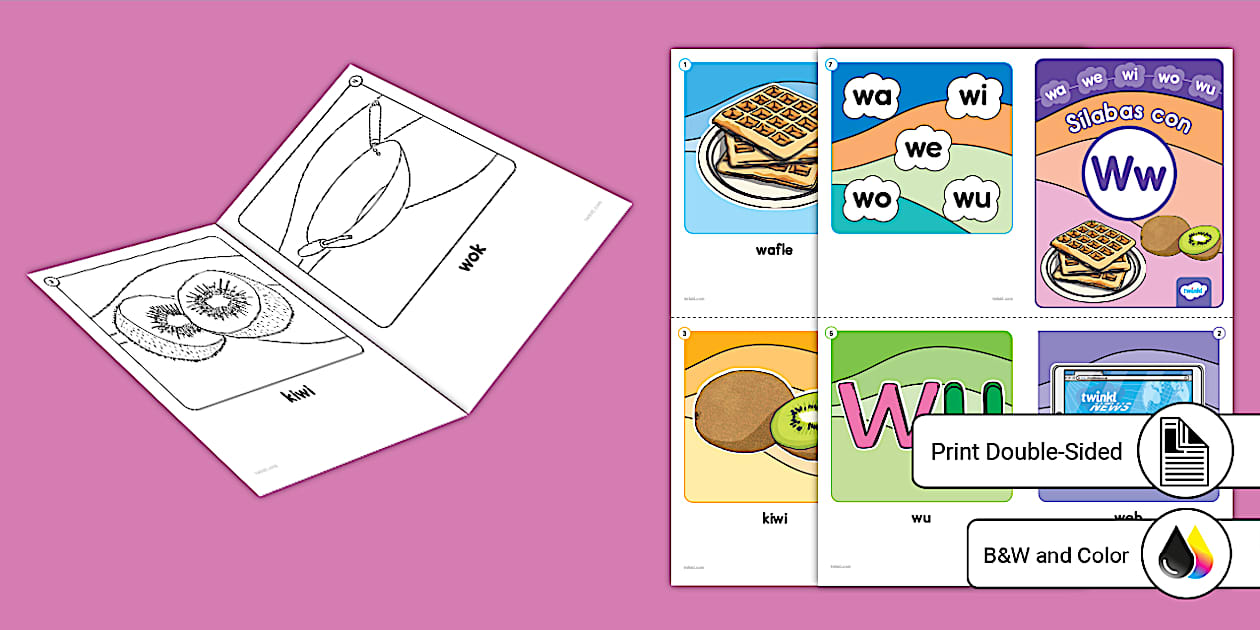 Libros fonéticos - Sílabas con Ww (Hecho por educadores)