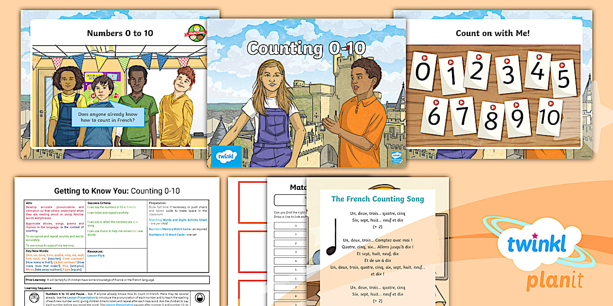 French Numbers - Getting to Know You: Numbers Lesson Pack