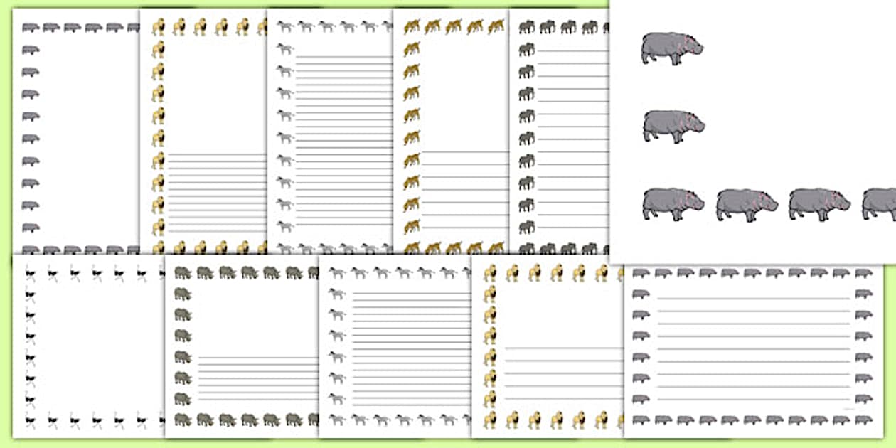 Safari Page Border Images (Teacher-Made) - Twinkl