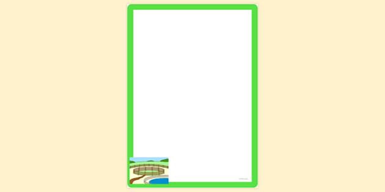 Simple Blank Zoo Without Animals Page Border | Twinkl