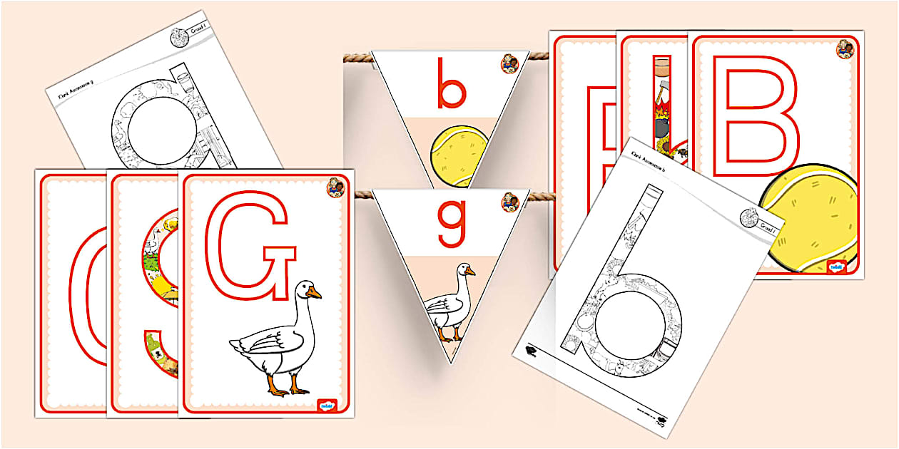 Graad 1 Klanke Plakkate b, g (Hecho por educadores) - Twinkl