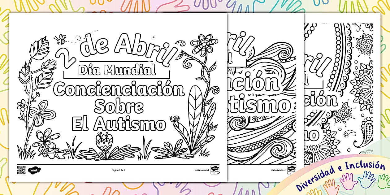 Hojas para Colorear | Concienciación sobre el Autismo
