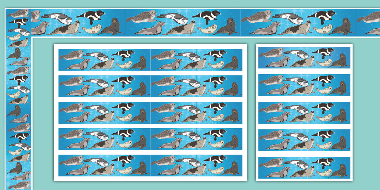 * NEW * Seals of the World Display Border (teacher made)