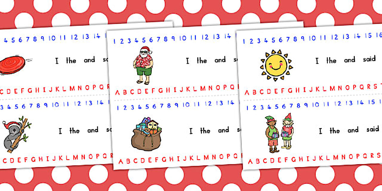 Christmas Combined Alphabet Number Strip