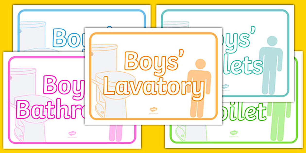 Editable Boys' Toilets Display Signs (teacher made) - Twinkl