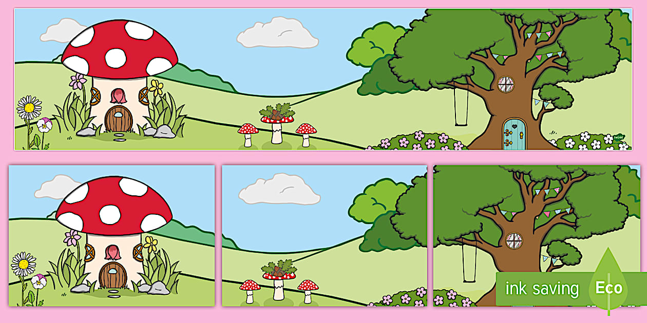 Fairy Garden Small World Background (teacher made) - Twinkl