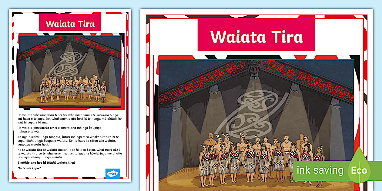 Waiata Tira Poster - Te Reo Māori (teacher made) - Twinkl