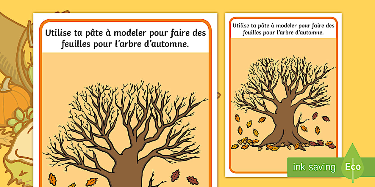 Set de pâte à modeler : L'arbre d'automne (teacher made)