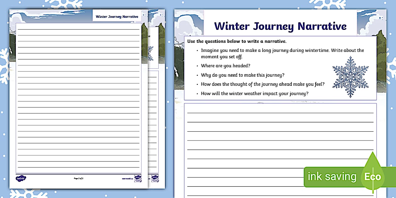 Winter Journey Narrative Writing Task