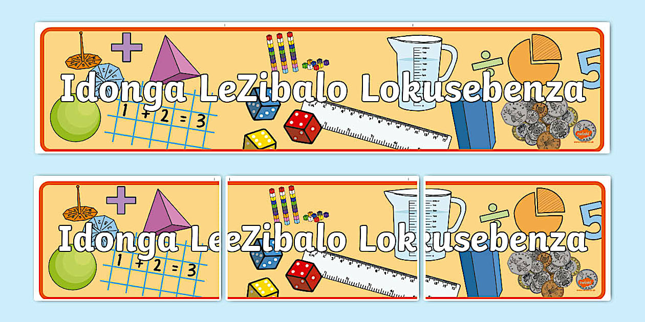 Maths Working Wall Display Banner isiXhosa