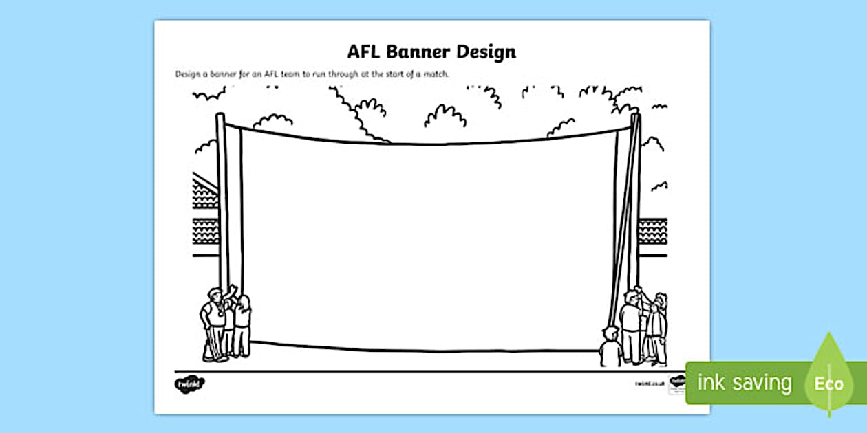AFL Banner Template | Art and Design Resources | F-2