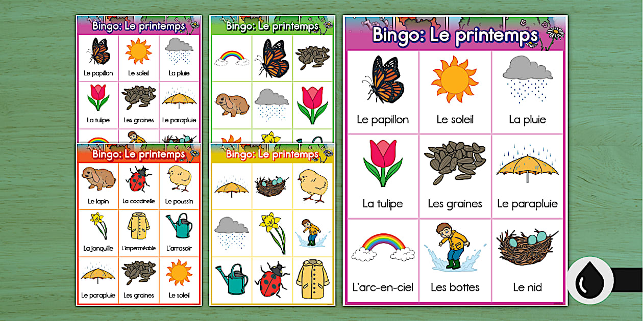 Spring Bingo French (teacher made) - Twinkl