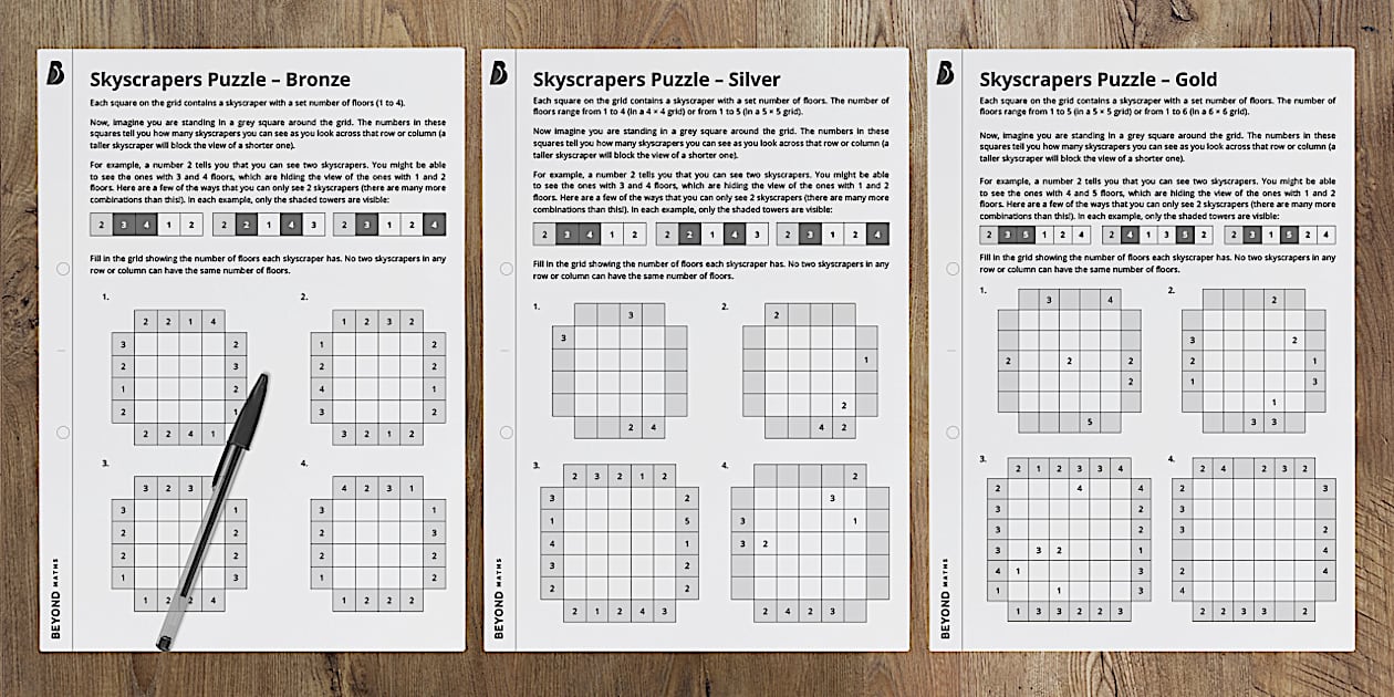 Skyscrapers Puzzles Set 2 | KS3 Maths | Beyond Secondary