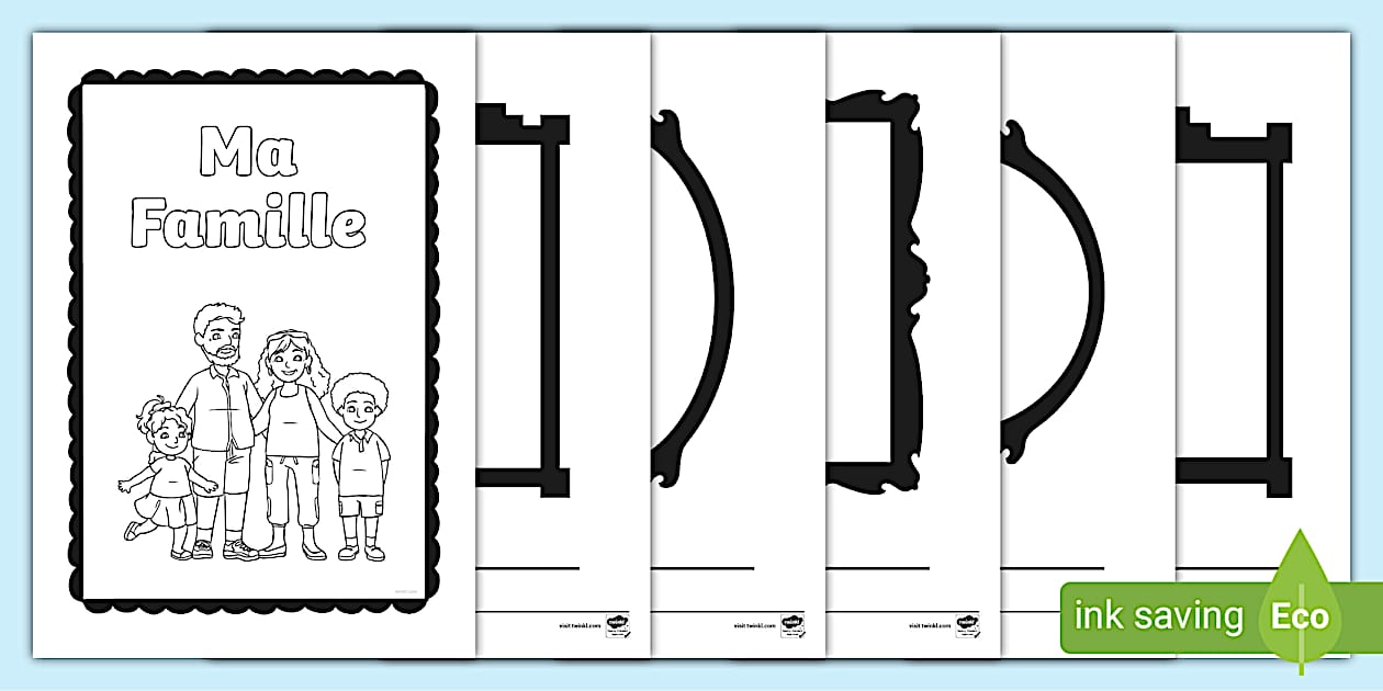 Ma famille Book French (l'enseignant a fait) - Twinkl