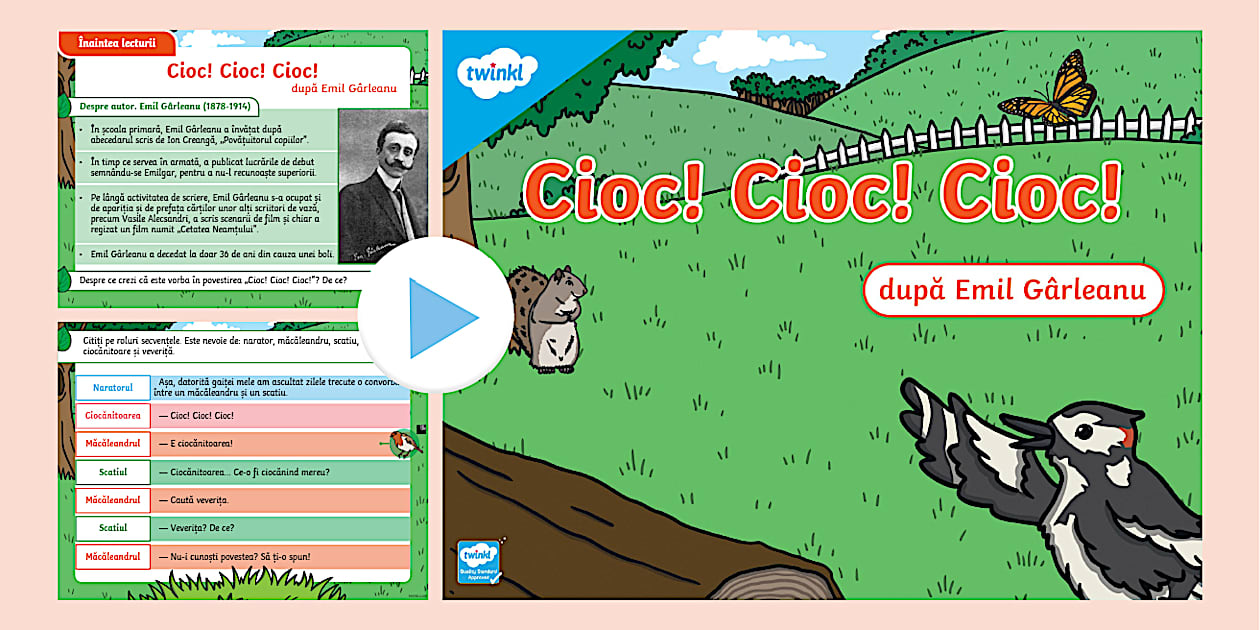 Clasa a II-a - Cioc! Cioc! Cioc! după Emil Gârleanu