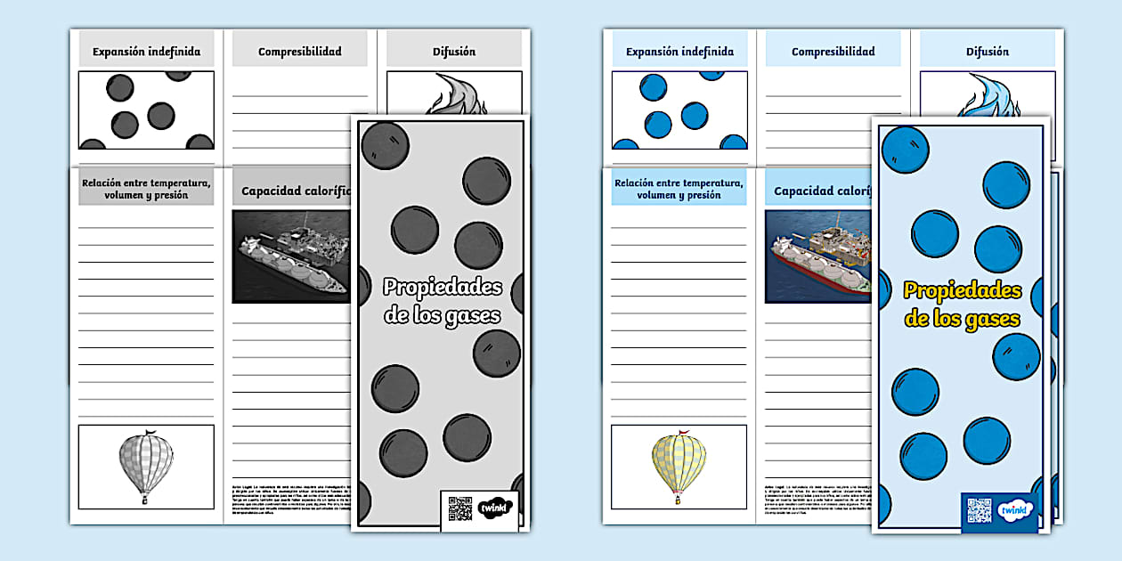 Folleto: Propiedades de los gases (teacher made) - Twinkl