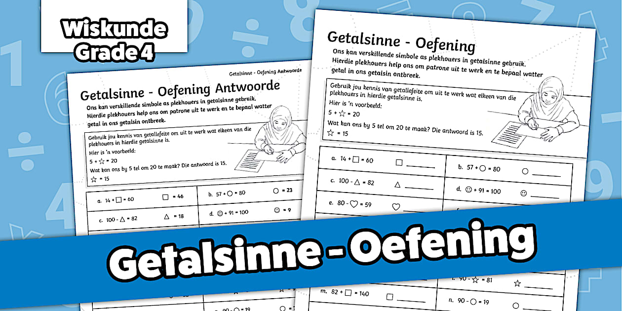 Graad 4 - Wiskunde - Kwartaal 1 - Getalsinne - Aktiwiteit (KABV Belyn)