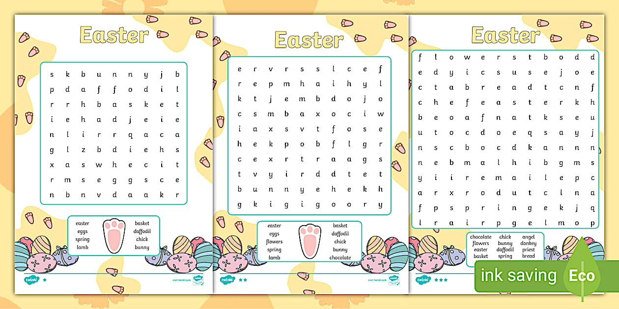 Easter Word Search | Easter Primary Resources | Twinkl
