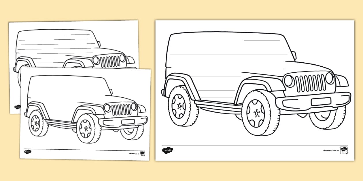 * NEW * Car Writing Template (teacher made) - Twinkl