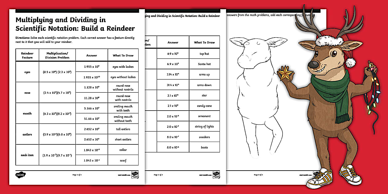Multiplying and Dividing Scientific Notation Worksheet 8th