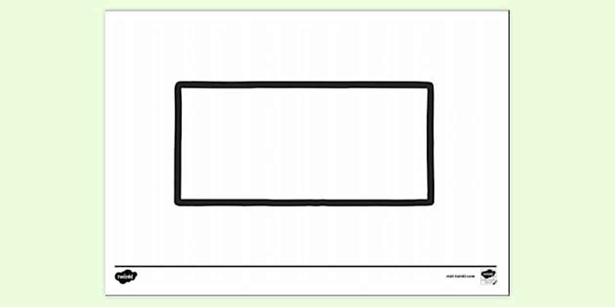 Rectangle Colouring Page (teacher made) - Twinkl