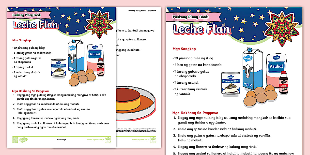 Leche Flan Recipe | Paskong Pinoy Food | Twinkl PH - Twinkl