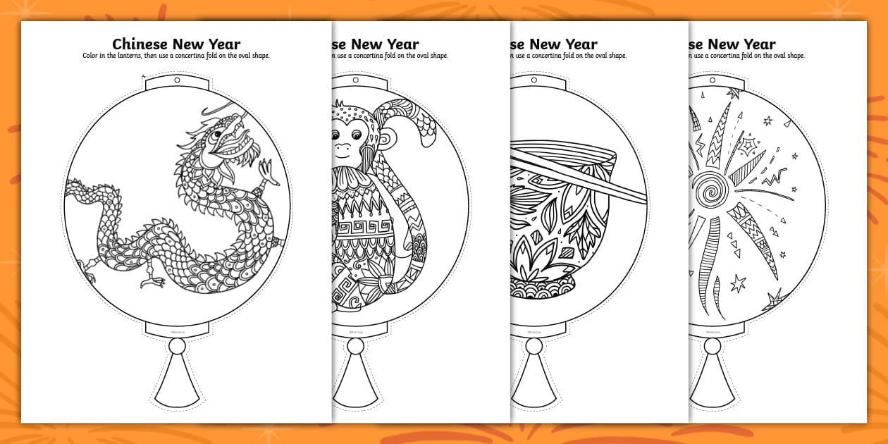Chinese New Year Lantern Craft (Teacher-Made) - Twinkl