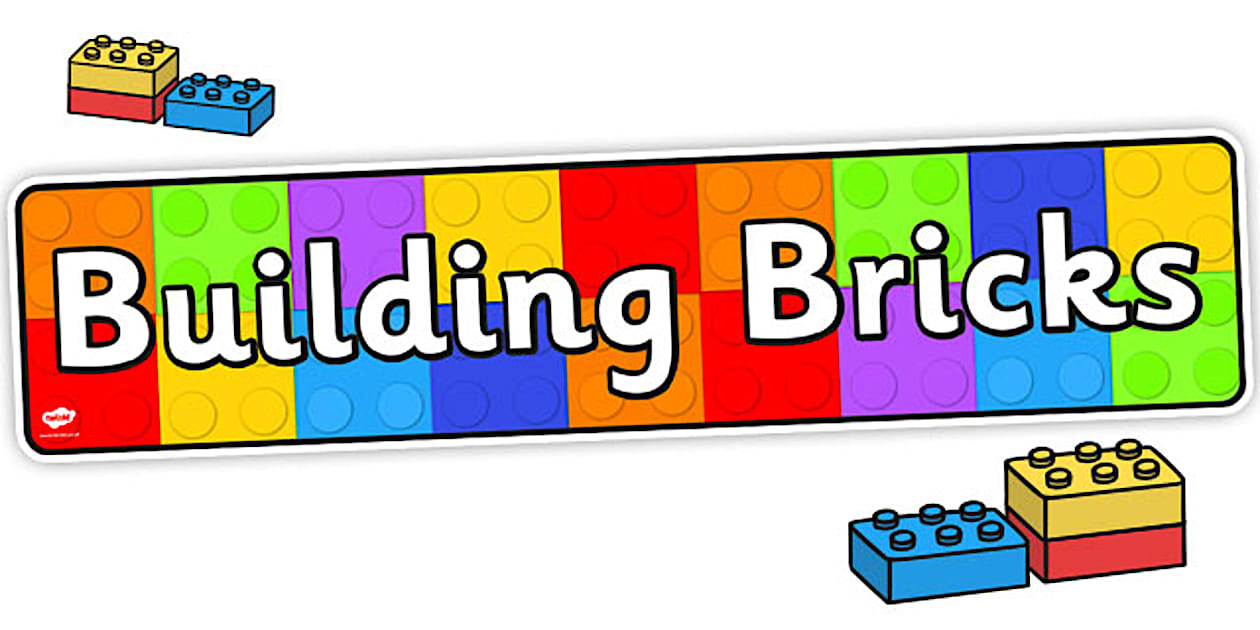 Editable Building Brick Display Banner (teacher made)
