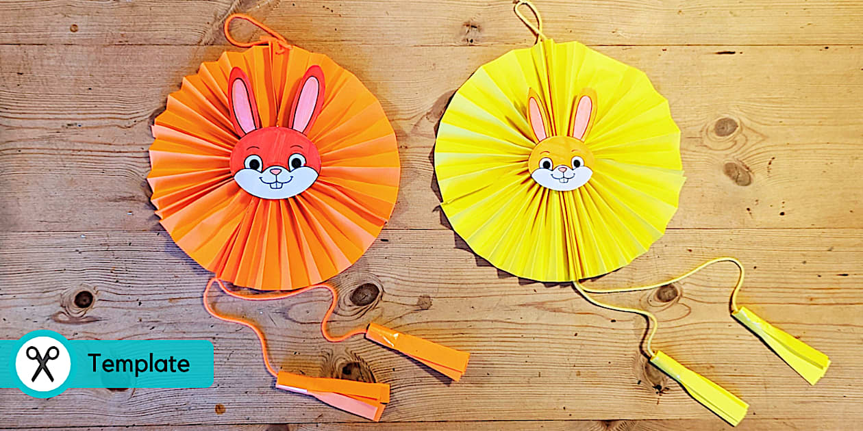 Paper Fan Decoration | Year of the Rabbit Crafts - Twinkl