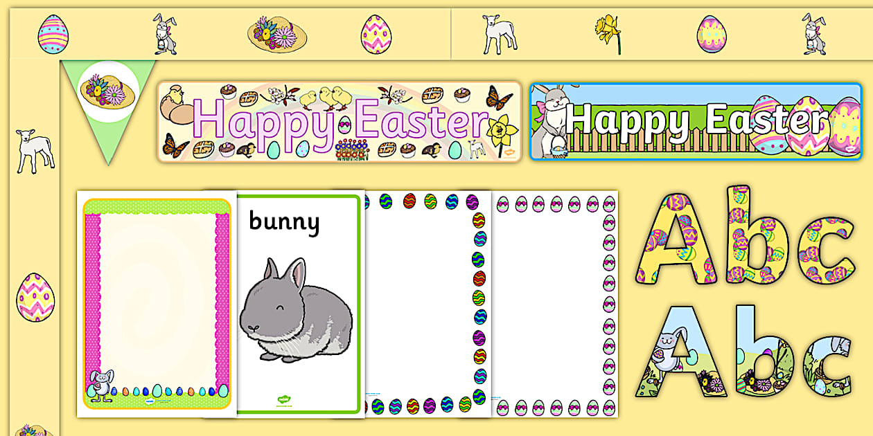 Easter Bulletin Board Sets | Easter Display Pack | Twinkl