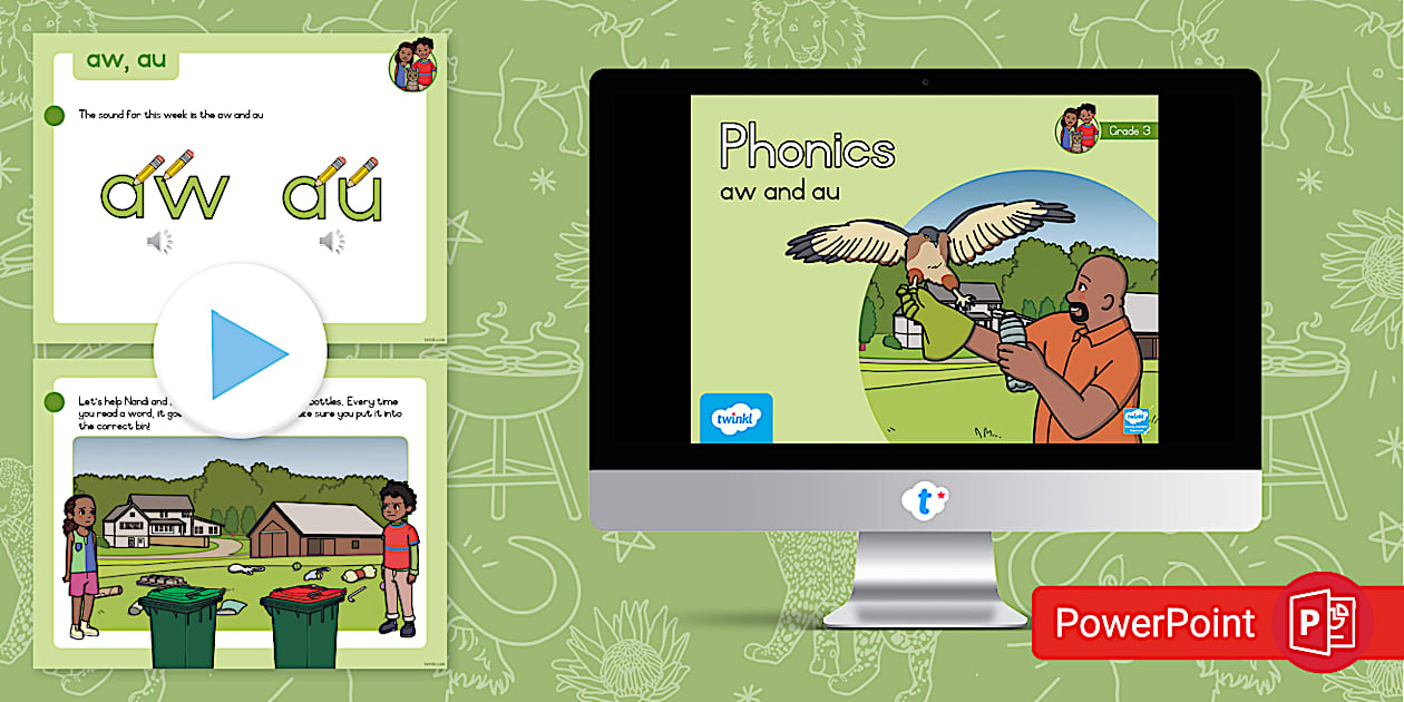 Grade 3 Phonics: aw au: PowerPoint Presentation - Twinkl