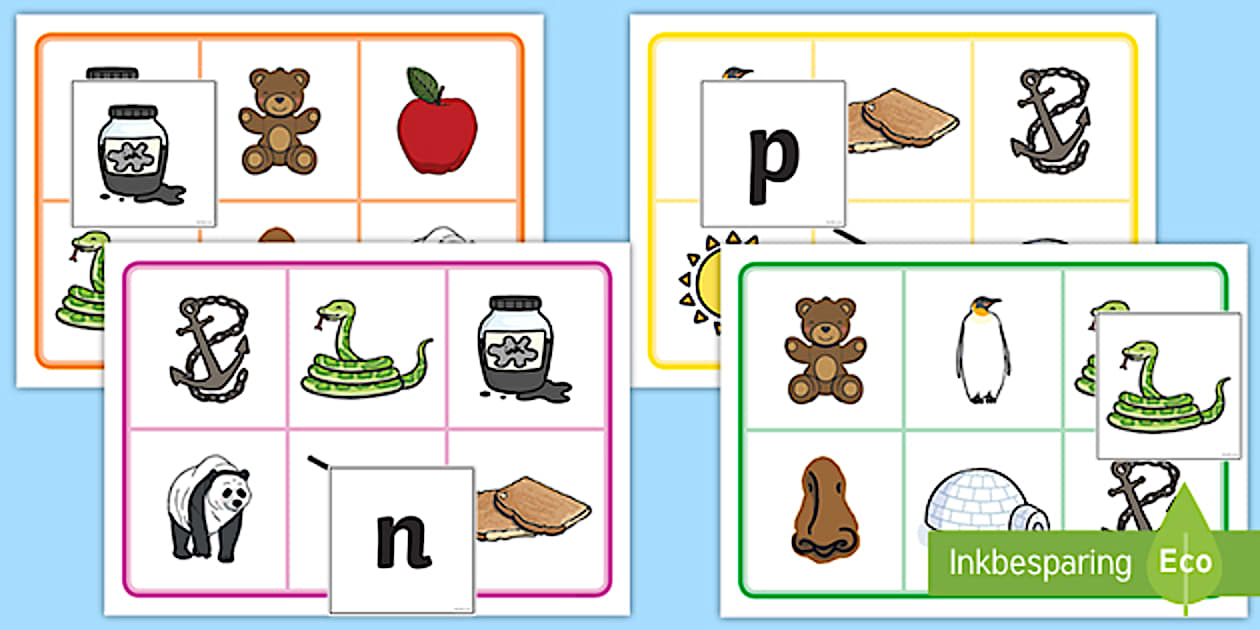 Klanke Bingo Speletjie - Twinkl