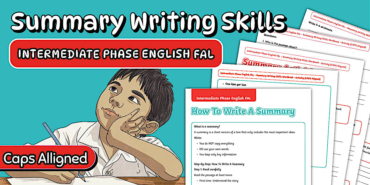 Summary Writing Skills Workbook – Activity