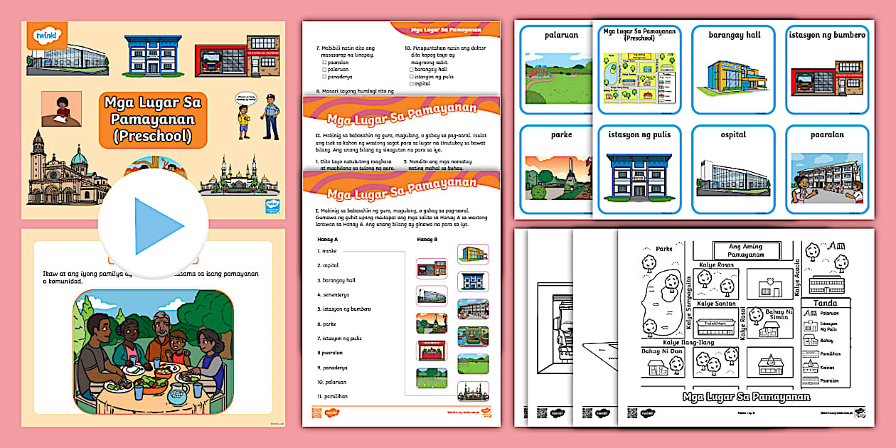 Mga Lugar Sa Pamayanan Resource Pack | Kinder | Twinkl