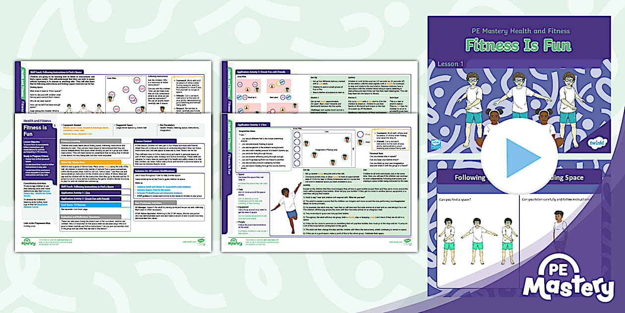 PE Mastery: Year 1 Health and Fitness Lesson 1 - Fitness Is Fun