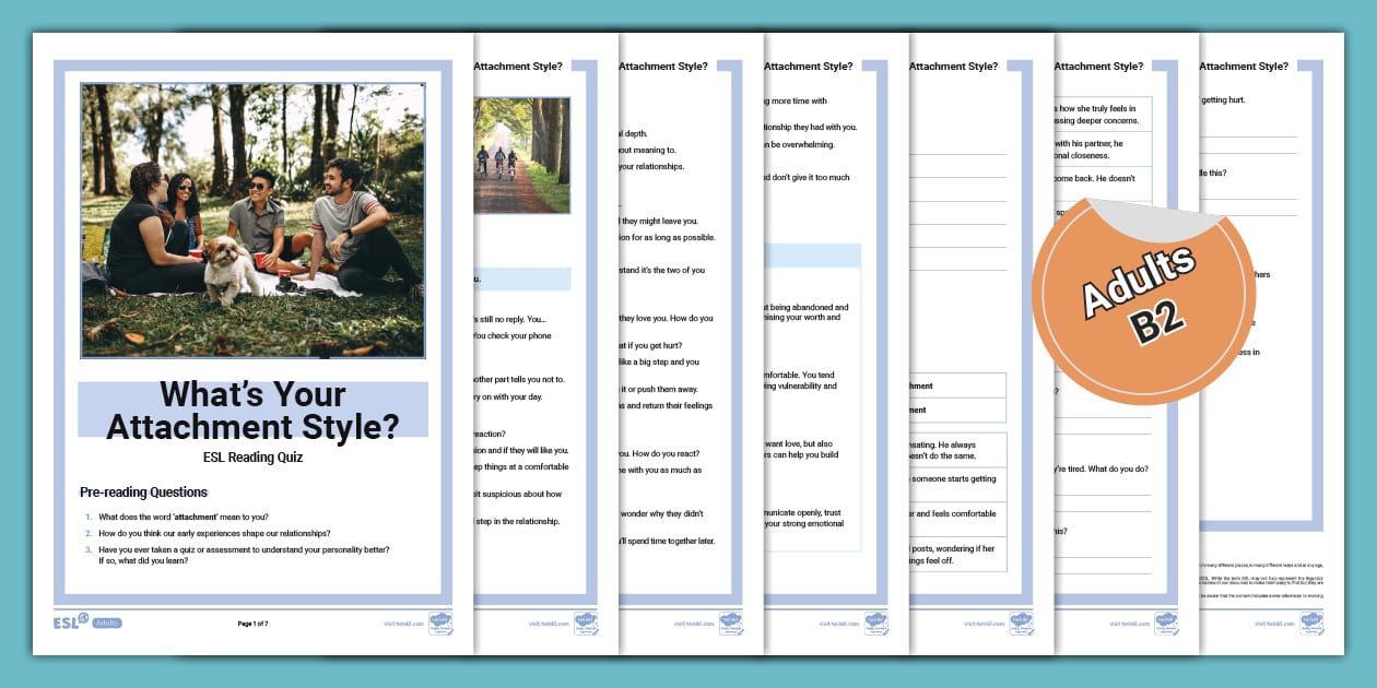 ESL Reading Quiz: What's Your Attachment Style? [Adults, B2]