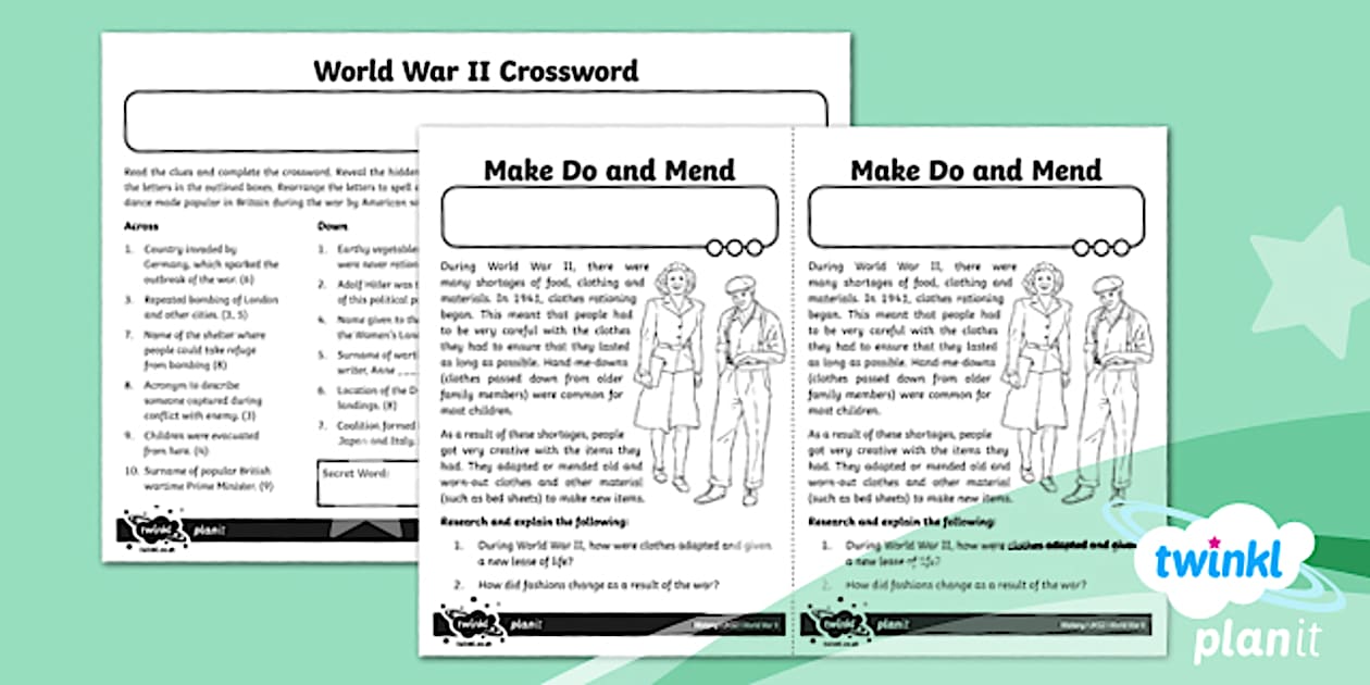 KS2 World War 2 Homework - History - Primary Resources