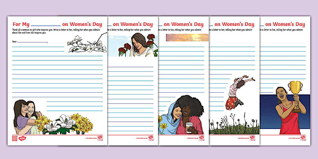 Letter for Women's Day | Grade 6 | Twinkl (Teacher-Made)