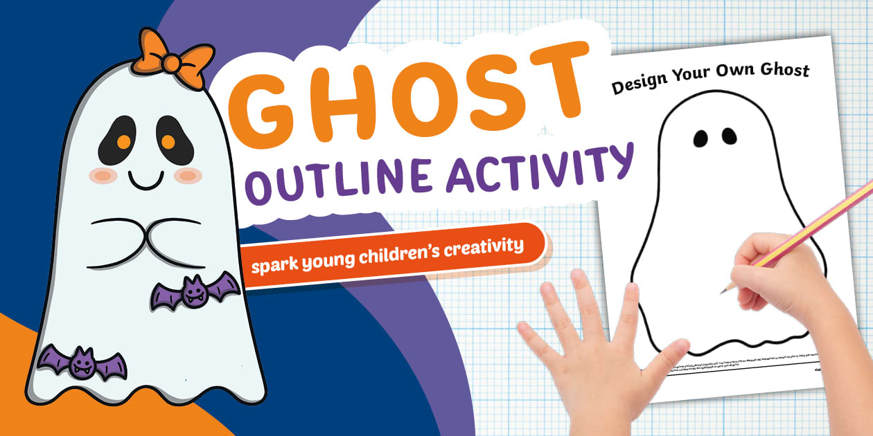 Halloween Ghost Outline Activity (nauczyciel wykonał)