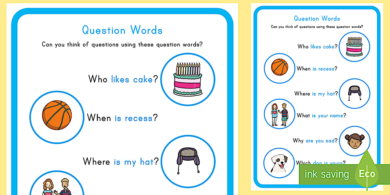 Question Words Poster - Twinkl