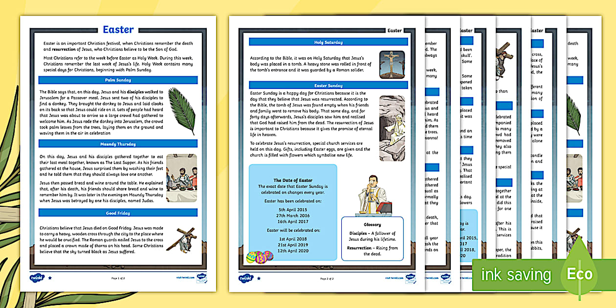 Easter Differentiated Reading Comprehension Activity