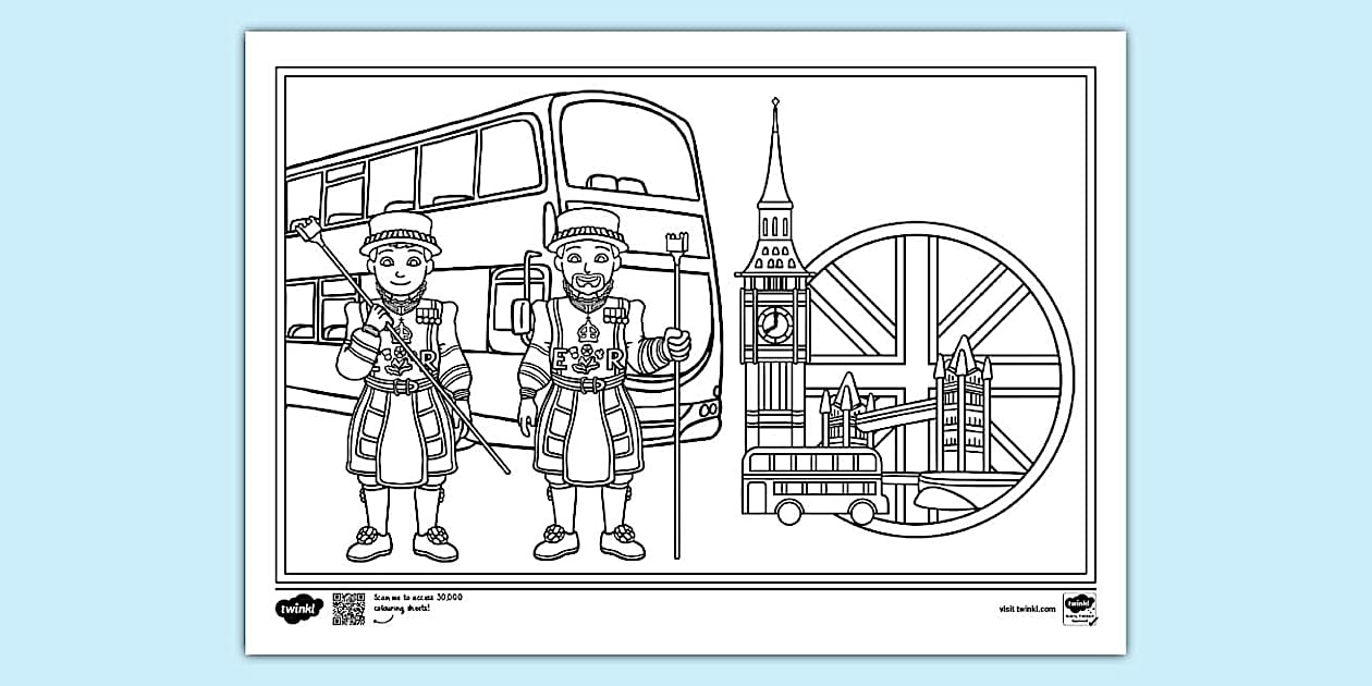 London Colouring Page | Colouring Sheets (teacher made)