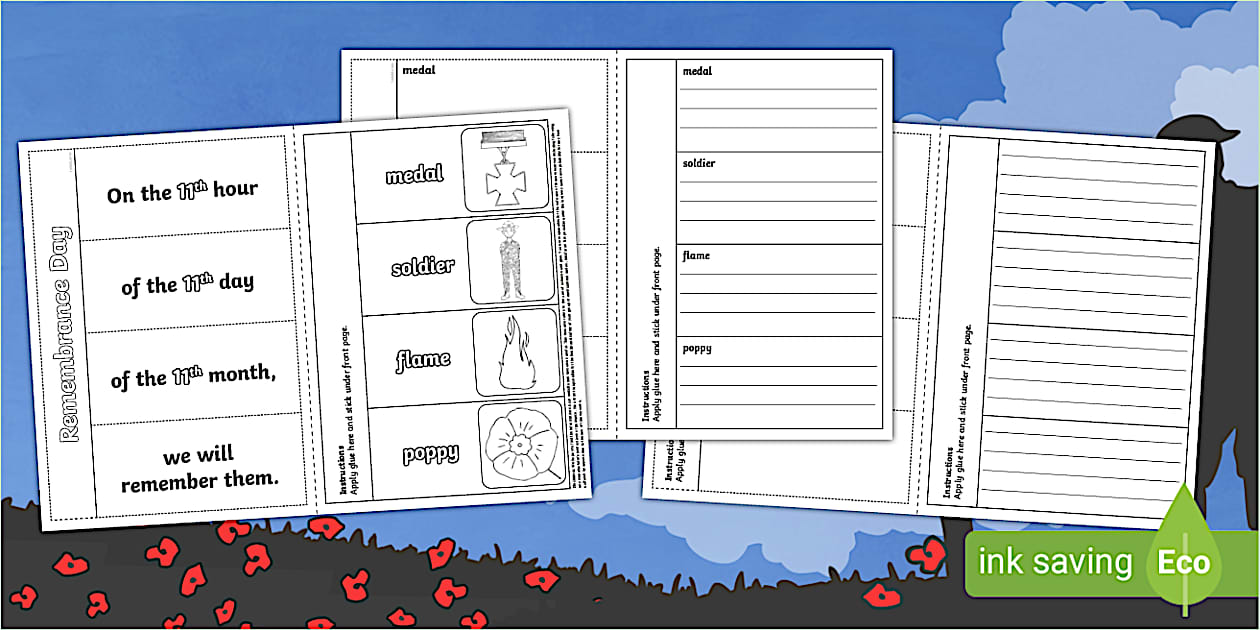 Remembrance Day Flip Book (teacher made) - Twinkl